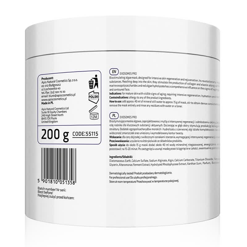 APIS Exosomes Pro Biostymulująca Maska Algowa Z Roślinnymi Egzosomami ...